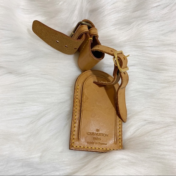 Accessories | Authentic Louis Vuitton Leather Name Tag 02 | Poshmark
